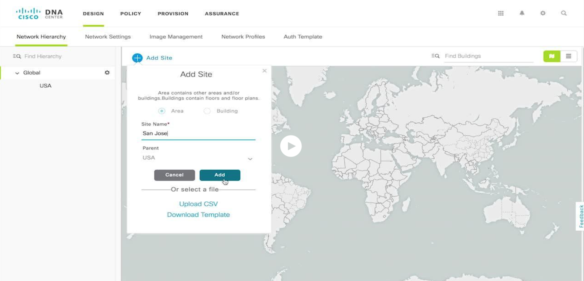 Video Create Network Hierarchy