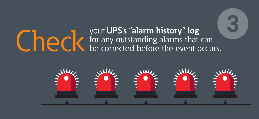 Step 3: Check your UPS's "alarm history" log