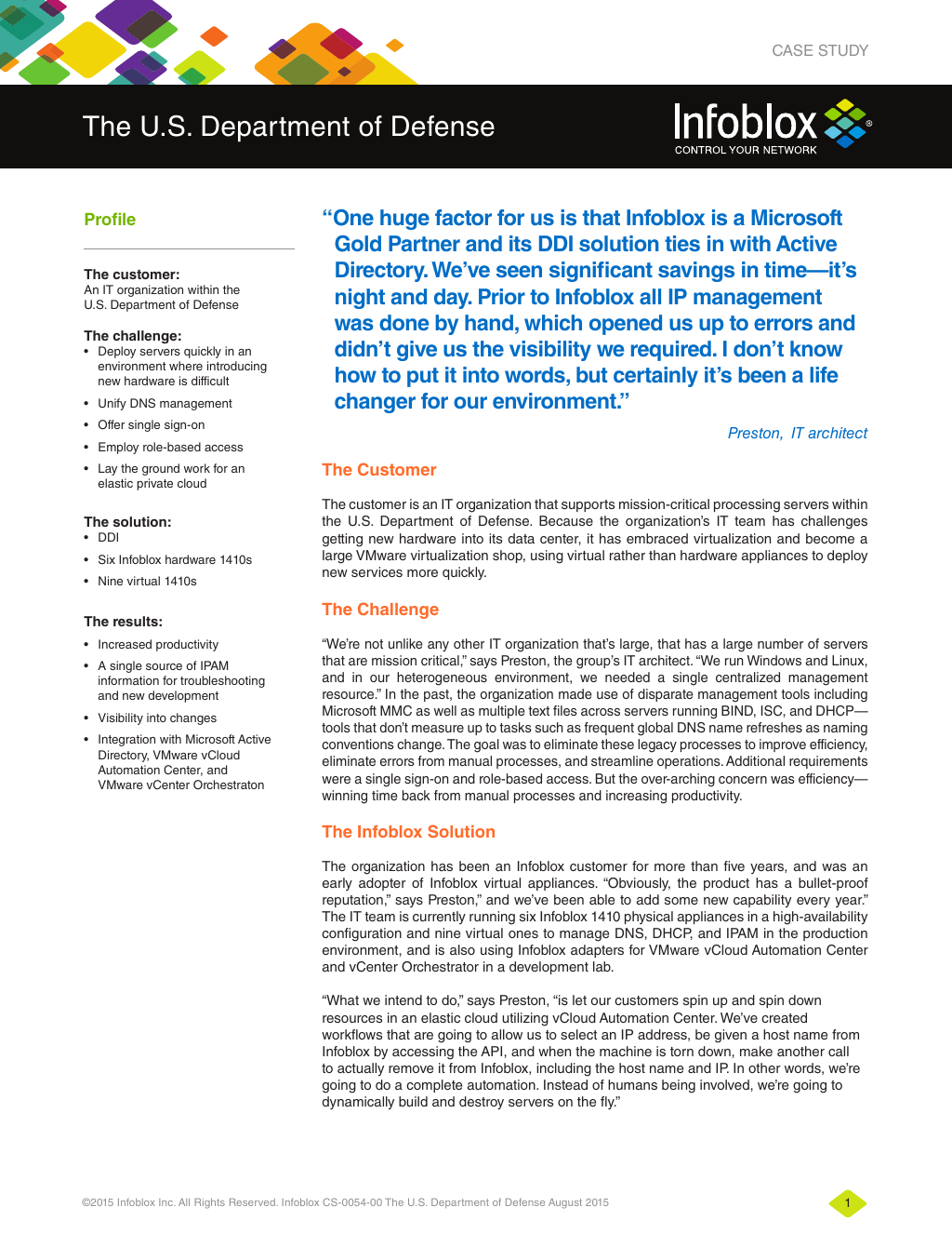 [Case Study] The U.S. Department of Defense