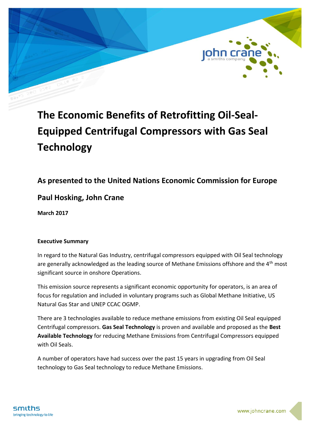 Whitepaper: Economic Benefits of Retrofitting With Gas Seals