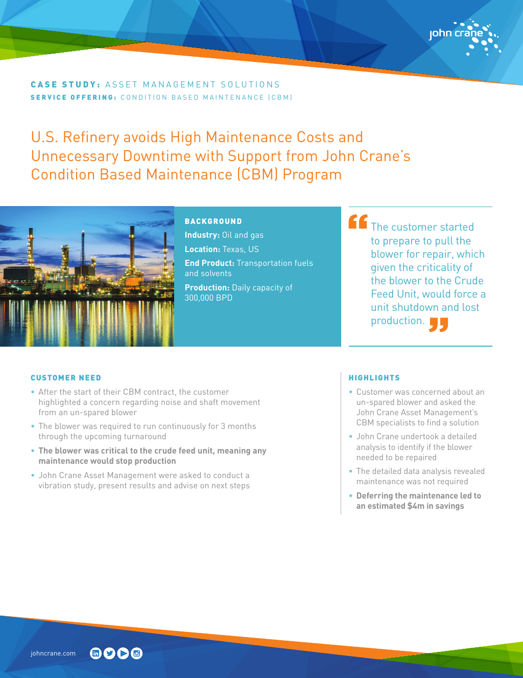 Case Study: U.S. Refinery Avoids High Maintenance Costs and Unnecessary ...