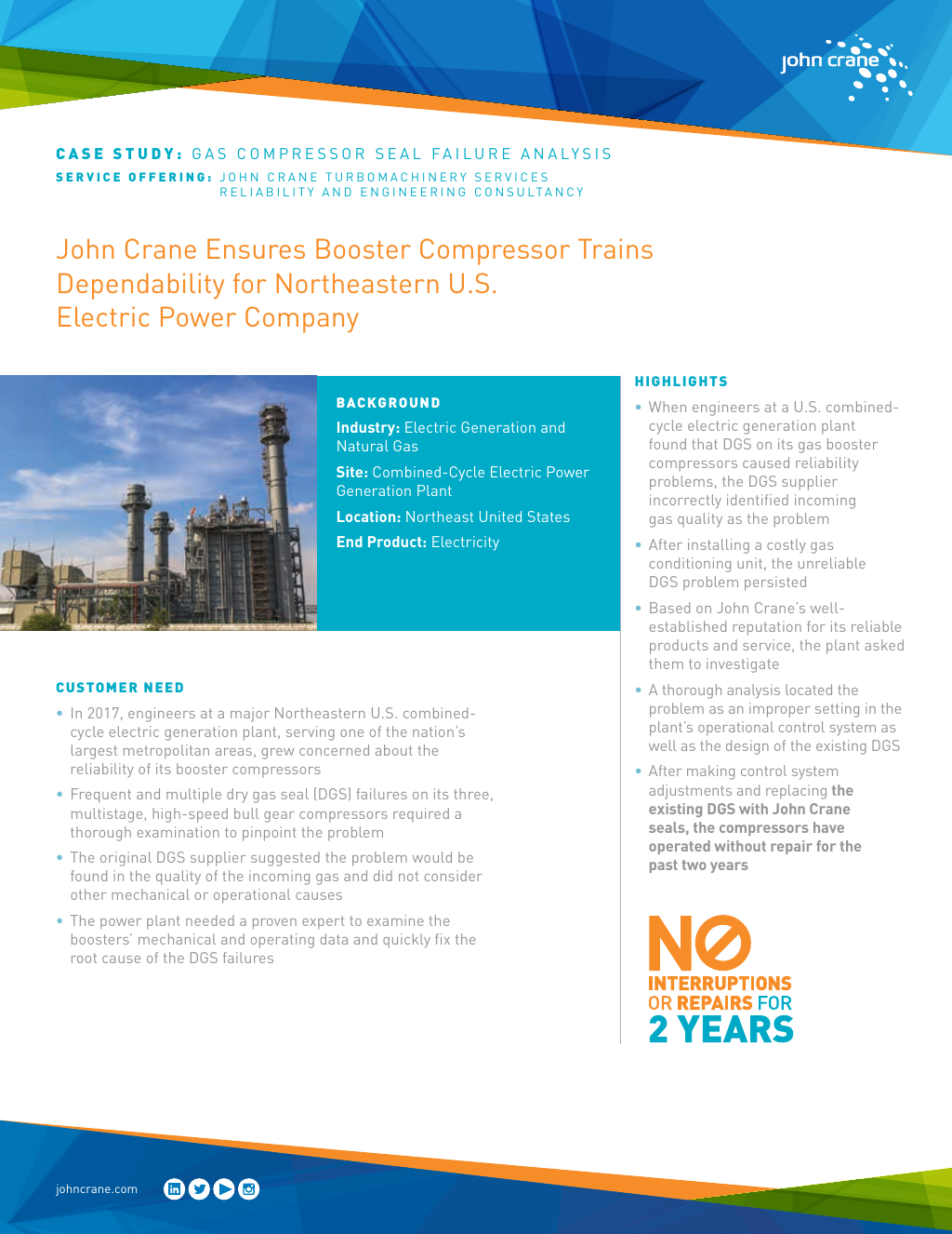 Case Study: John Crane Ensures Booster Compressor Trains Dependability ...