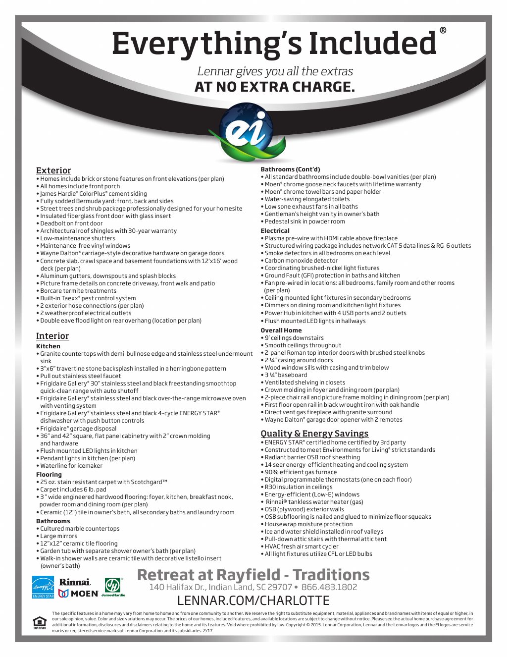 Everything's Included Features